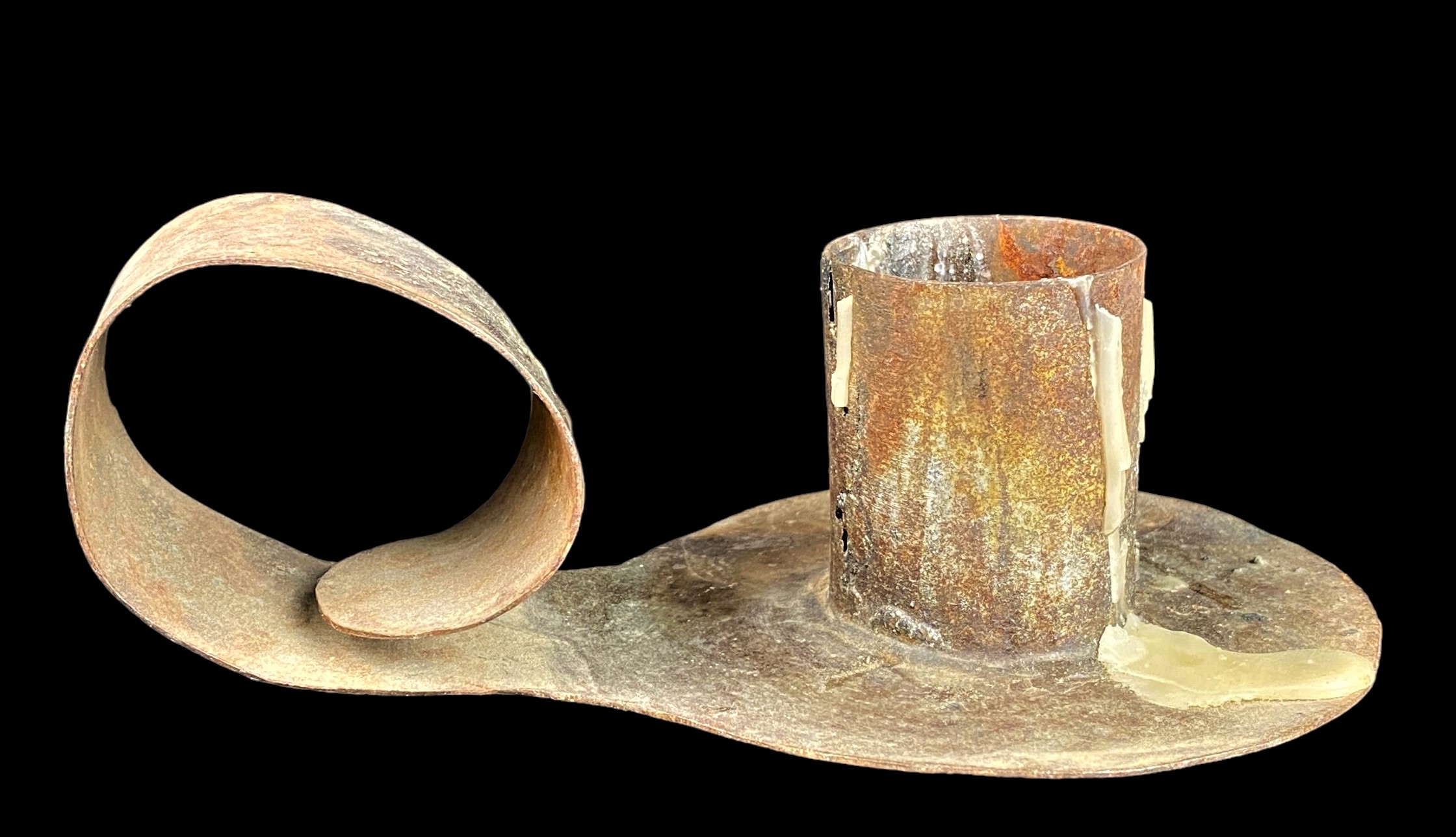 Iron plate with candlestick handle | Ódon-fon Antikvitás Vác