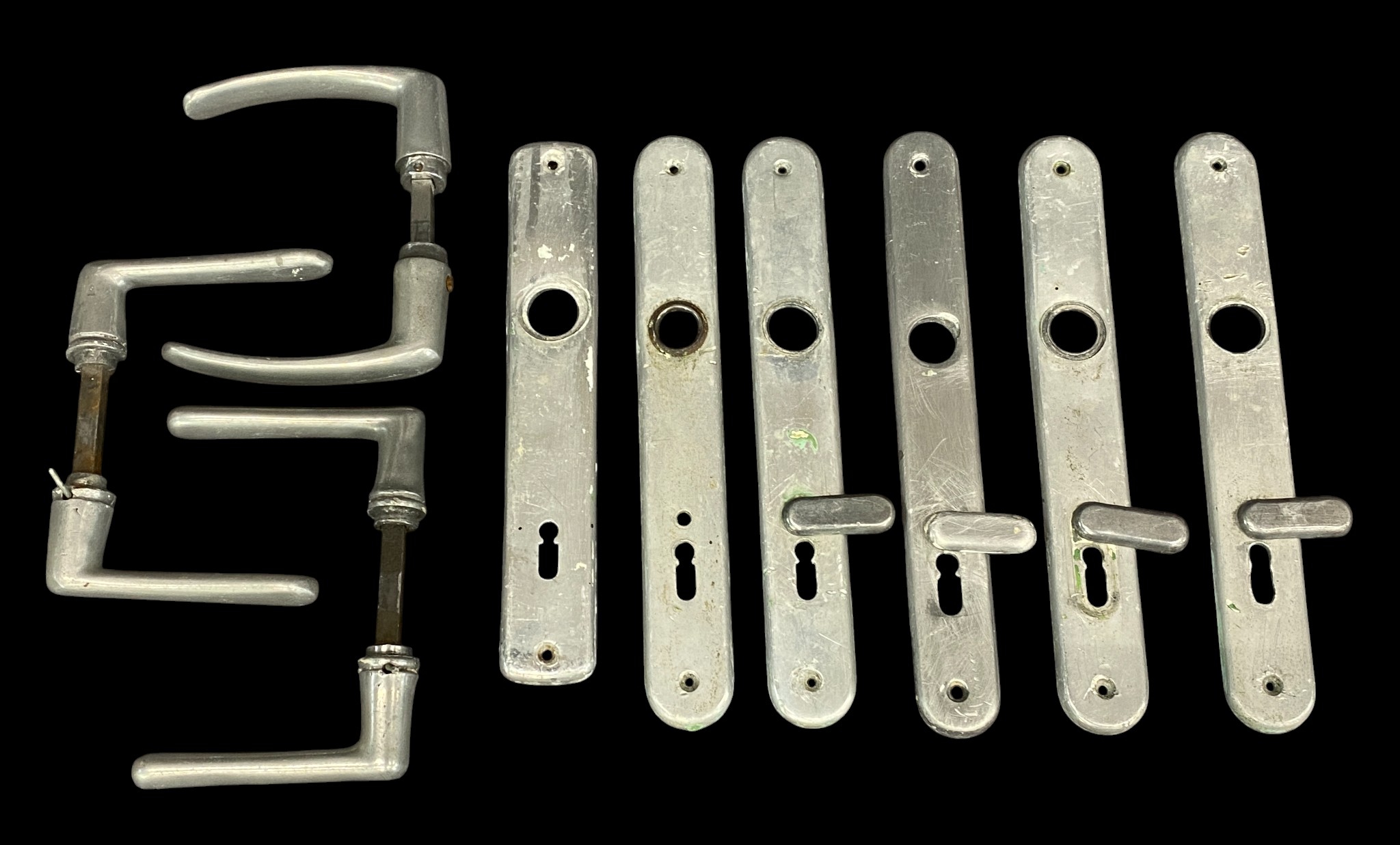Aluminum handle with lock plates | Ódon-fon Antikvitás Vác