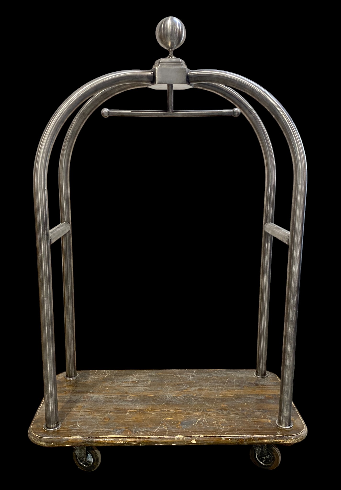 Silver-colored bellman cart | Ódon-fon Antikvitás Vác